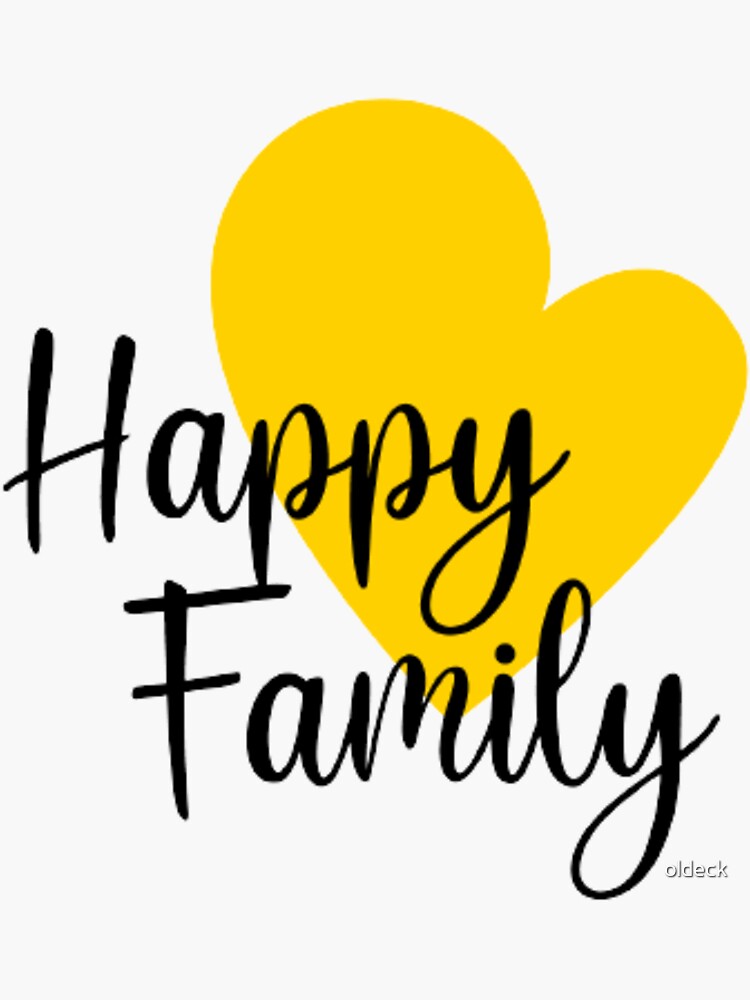"A happy family" Sticker for Sale by oldeck | Redbubble