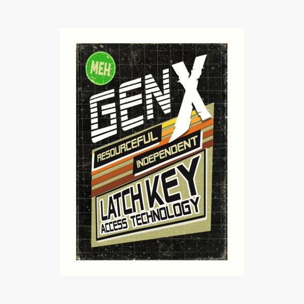 "Generation X, GenX, Vintage VHS Label" Art Print for Sale by elevens ...