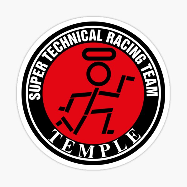 "TEMPLE RACING ROUND" Sticker for Sale by JDMShop | Redbubble