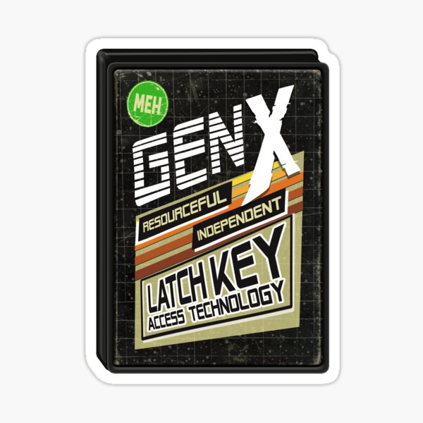 "Generation X, GenX, Vintage VHS Label" Sticker for Sale by elevens ...