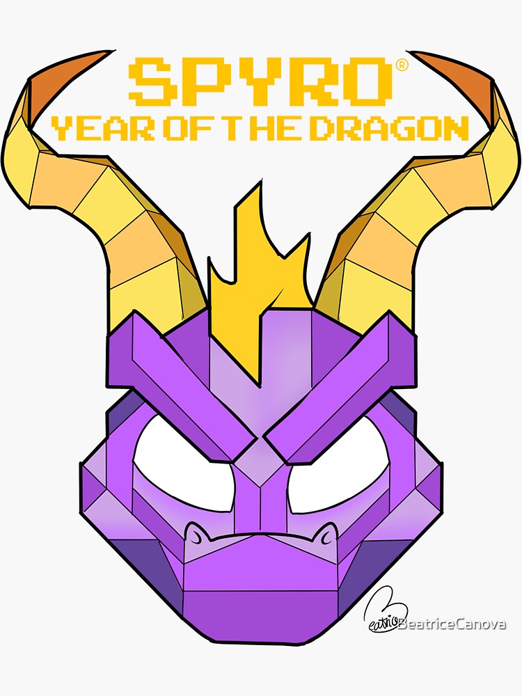 "Spyro" Sticker for Sale by BeatriceCanova | Redbubble