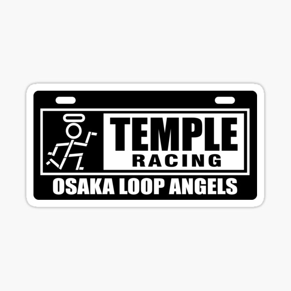 "TEMPLE RACING PLATE" Sticker for Sale by JDMShop | Redbubble
