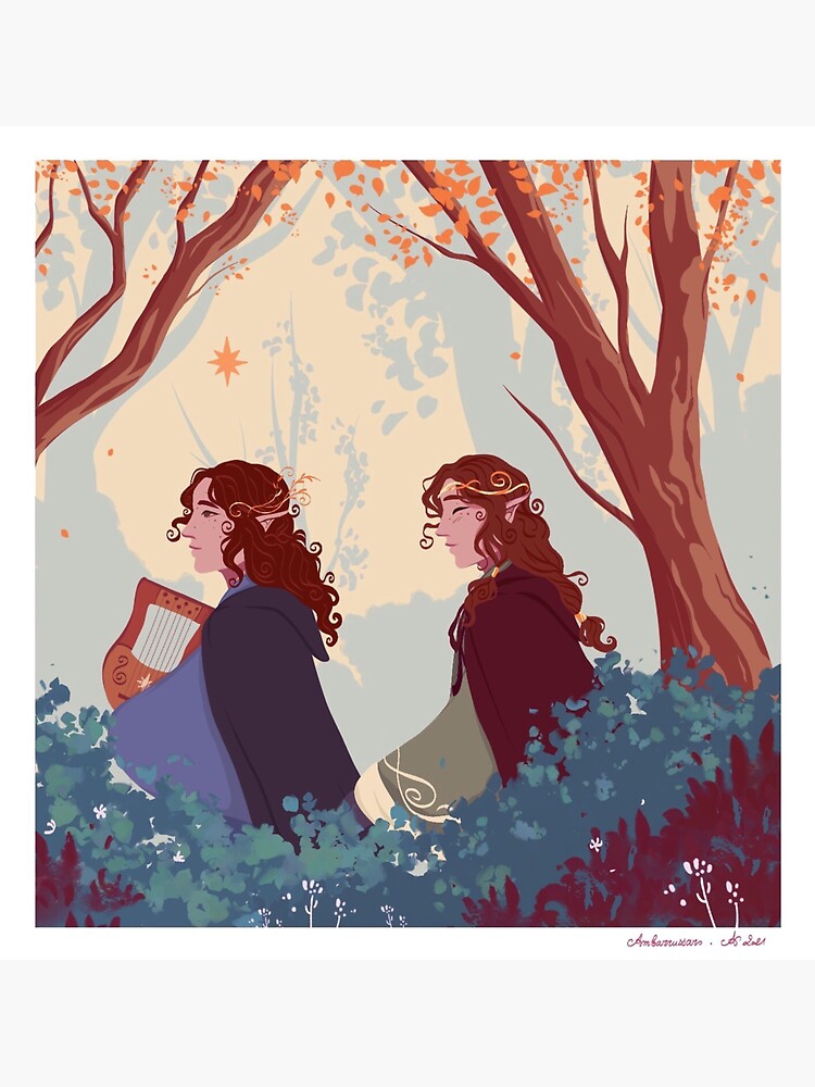 "Amrod and Amras of the house of Feanor" Sticker by Atarince | Redbubble