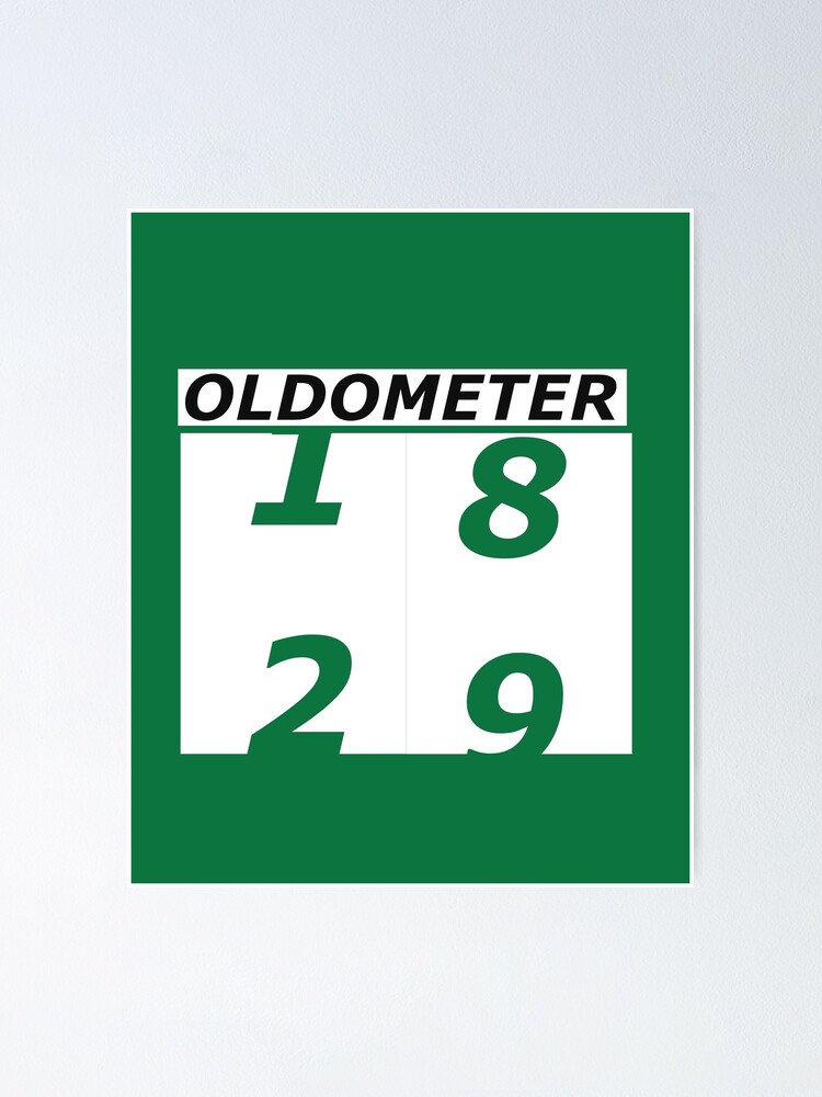 Póster «Camiseta Oldometer Odómetro Feliz cumpleaños retro hoppy» de ...