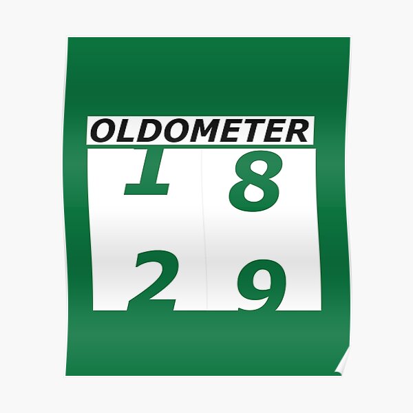 Póster «Camiseta Oldometer Odómetro Feliz cumpleaños retro hoppy» de ...