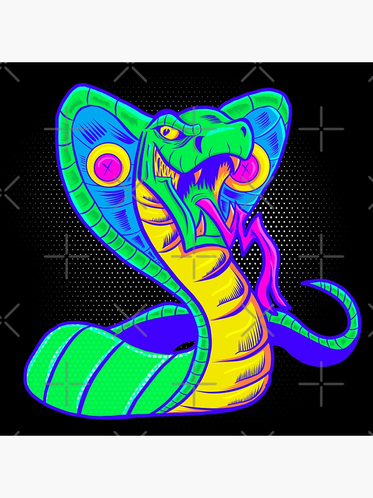 "Neon Cobra" Sticker for Sale by joebarondesign | Redbubble