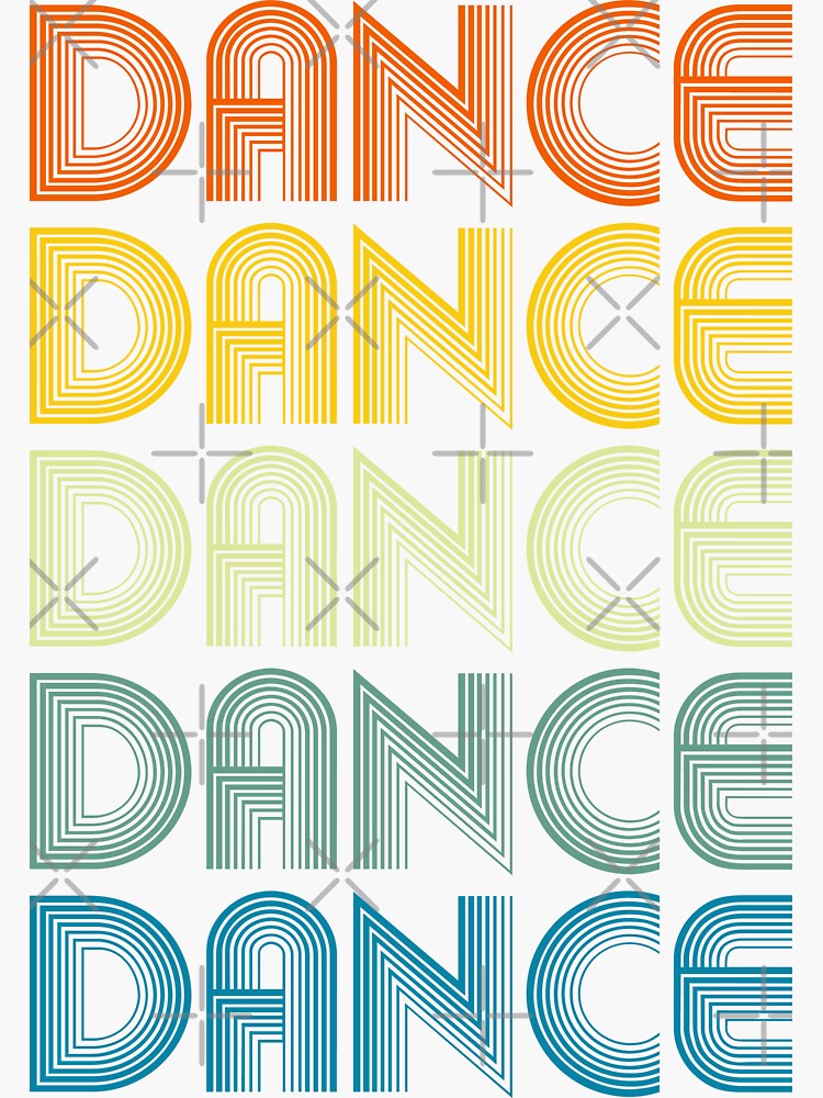 "Dance Retro " Sticker by BRVART | Redbubble