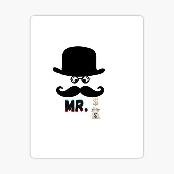 "MR $ " Sticker for Sale by 4working21 | Redbubble