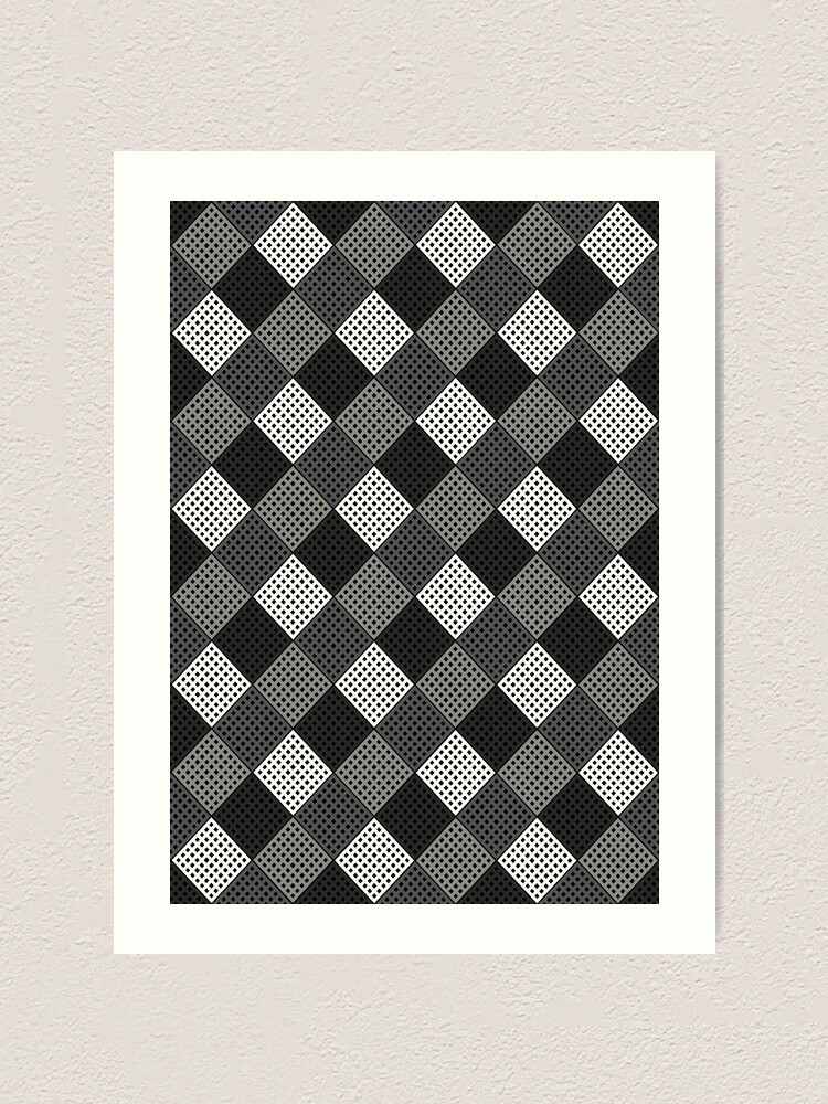 "Angled Checkerboard Quilt Pattern no. 21" Art Print for Sale by ...