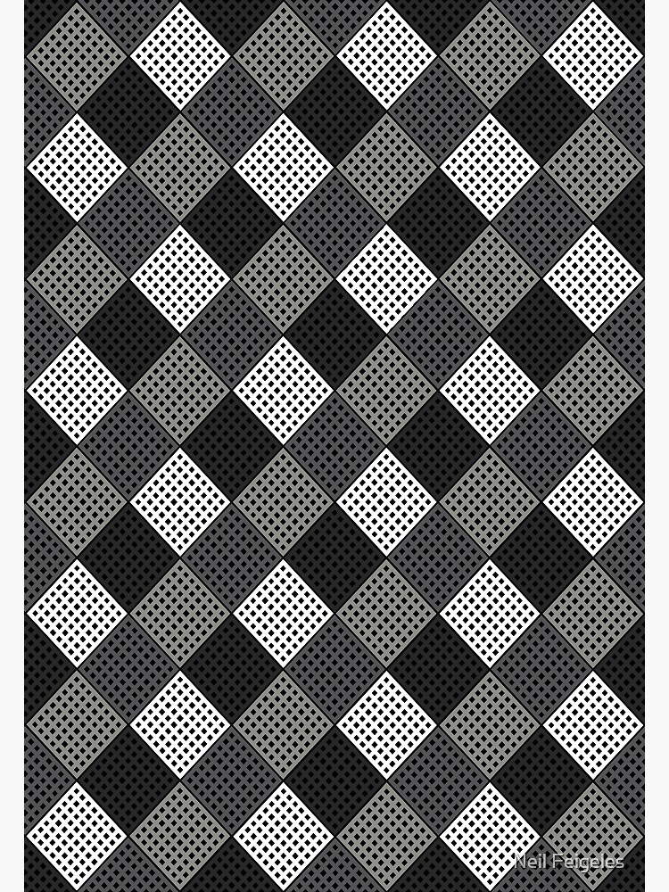 "Angled Checkerboard Quilt Pattern no. 21" Art Print for Sale by ...