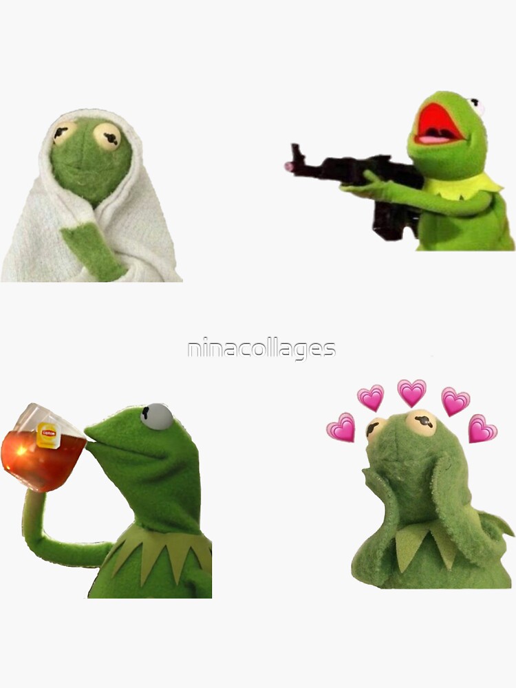 "Kermit Pack" Sticker by ninacollages | Redbubble