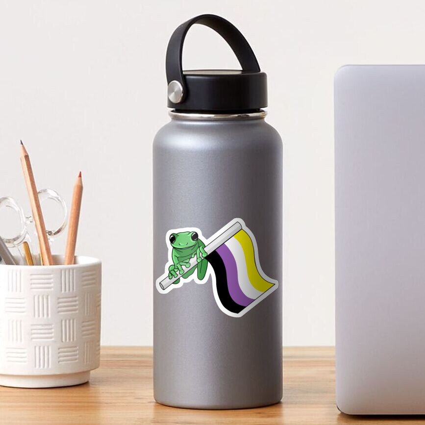 "Non-binary Pride Flag Frog, LGBT" Sticker for Sale by PrimoStickers | Redbubble