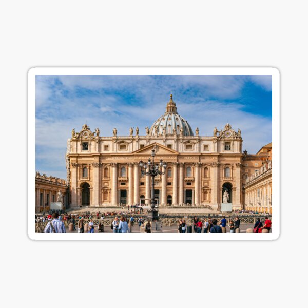 "Saint Peter's Basilica In The Vatican City" Sticker for Sale by ...