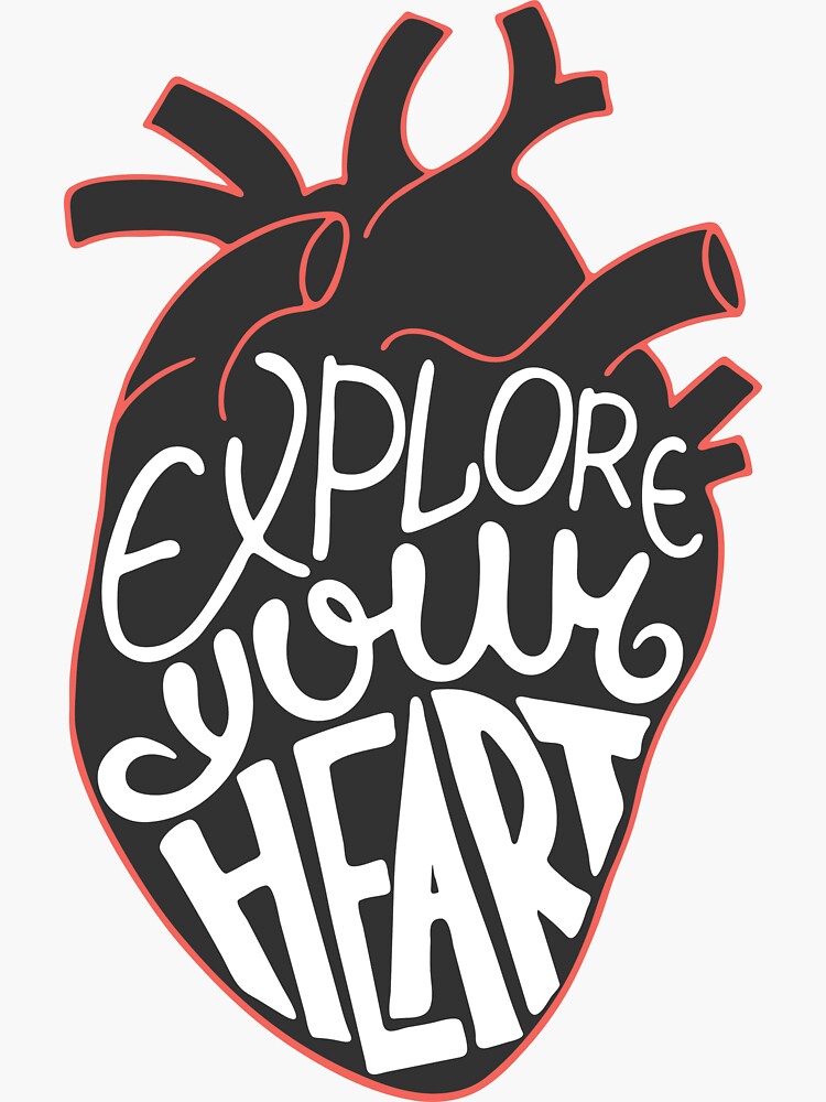 "Explore Your Heart " Sticker for Sale by alchemytree | Redbubble