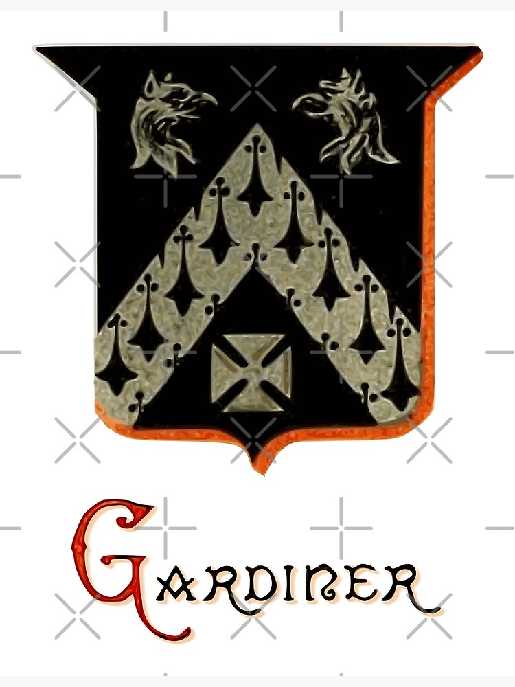 "Gardiner and Gardner Family Coat of Arms" Poster for Sale by Heraldica ...
