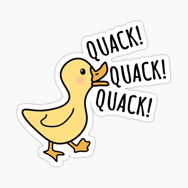 "Quack! Quack!" Sticker for Sale by vladans2 | Redbubble