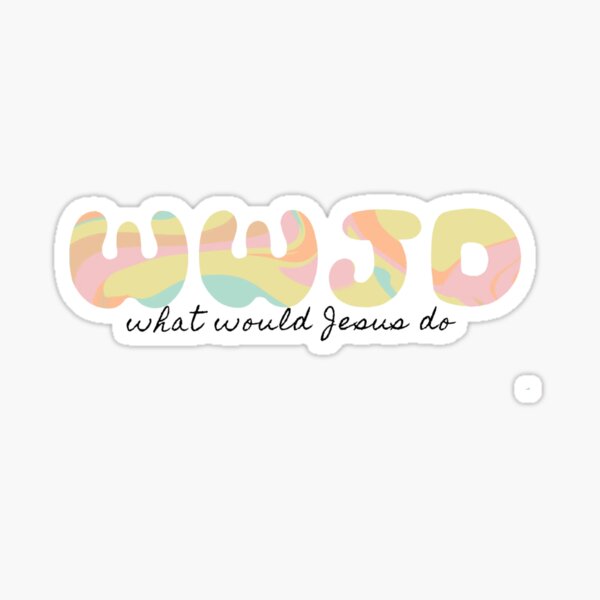 "WWJD What Would Jesus Do" Sticker for Sale by WeFigOLive | Redbubble