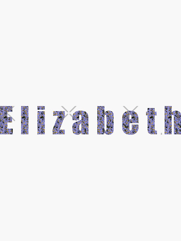 "Elizabeth name" Sticker for Sale by gmstockstudio | Redbubble