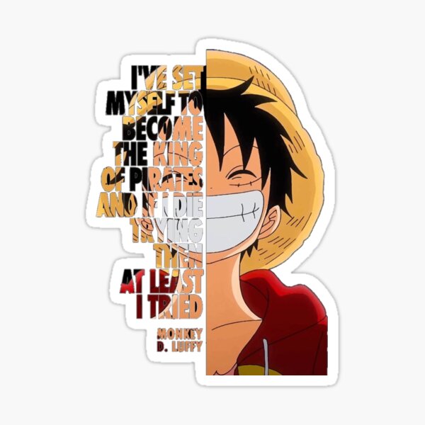 " LUFFY The king of pirates" Sticker by Stargo7 | Redbubble
