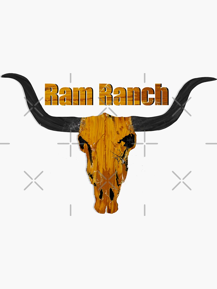 "Ram Ranch Skull " Sticker for Sale by Lighvision | Redbubble