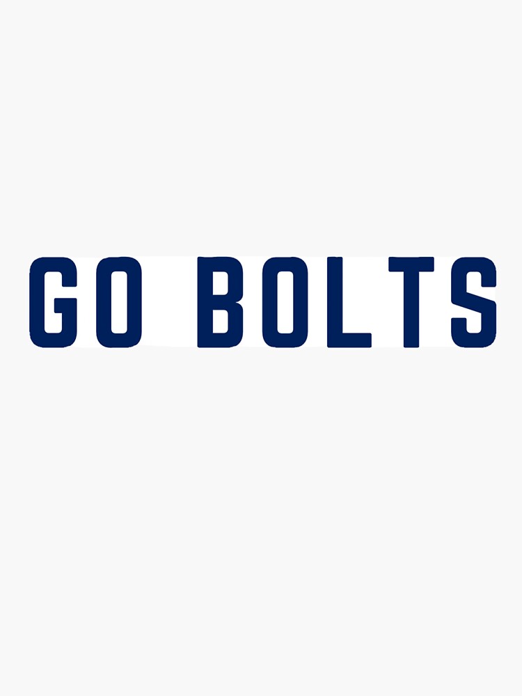 "GO BOLTS" Sticker for Sale by delborg | Redbubble