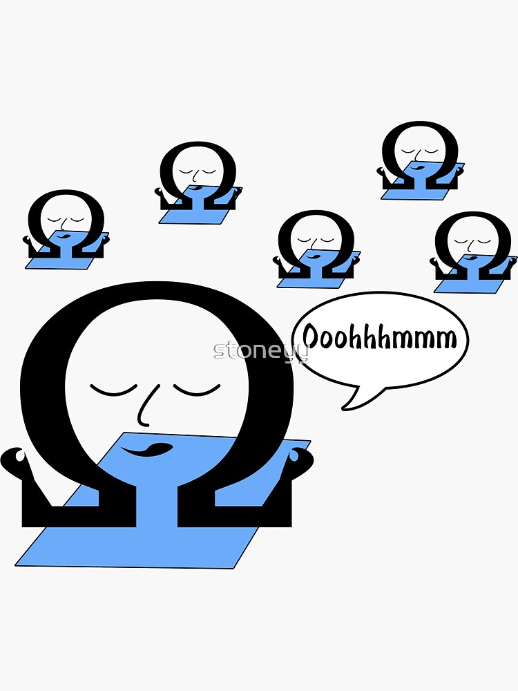 "Omega Ommm" Sticker by stoneyy | Redbubble