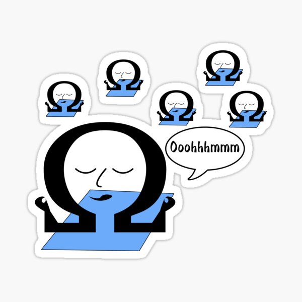 "Omega Ommm" Sticker by stoneyy | Redbubble
