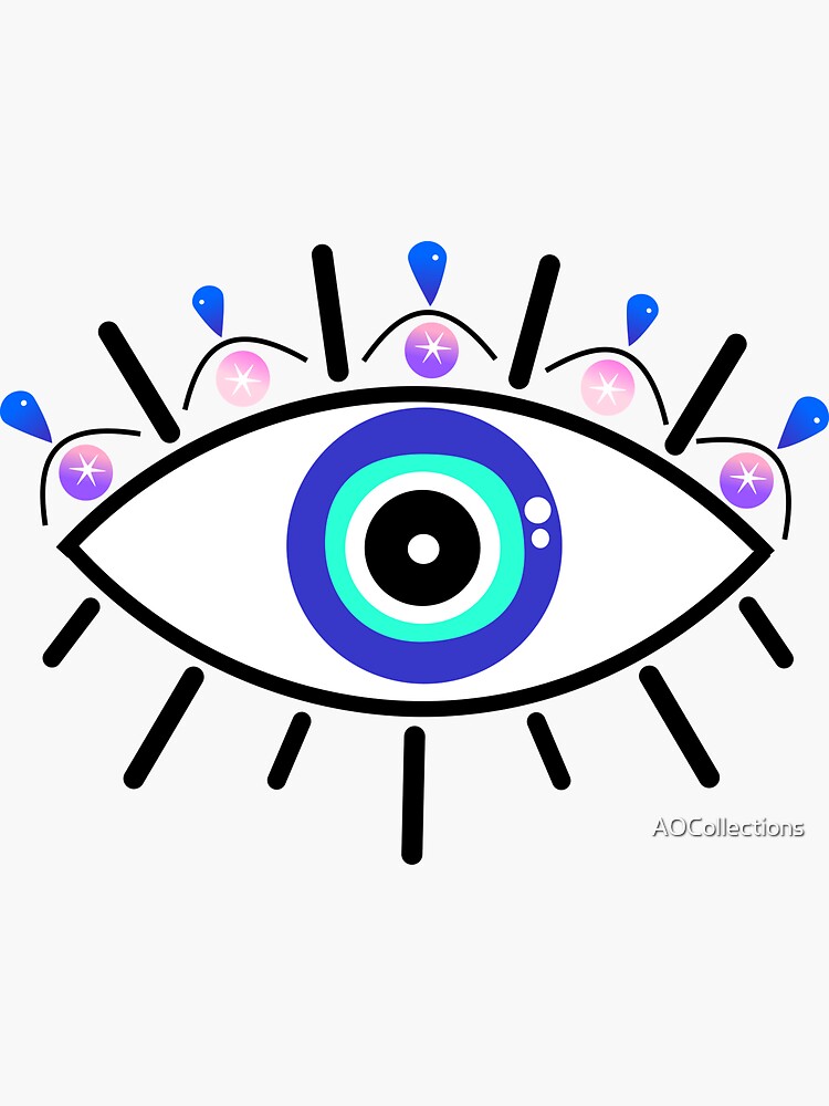"Turkish Eye Sticker" Sticker for Sale by AOCollections | Redbubble