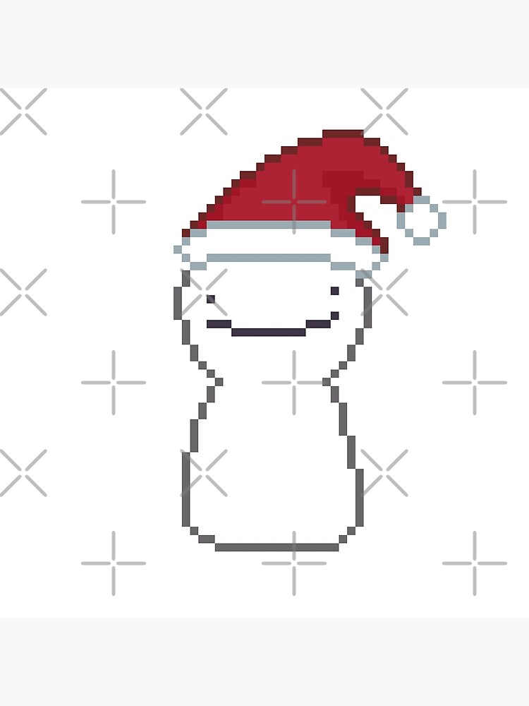 "dream smp christmas fanart merch dream blob - santa hat" Art Print for ...