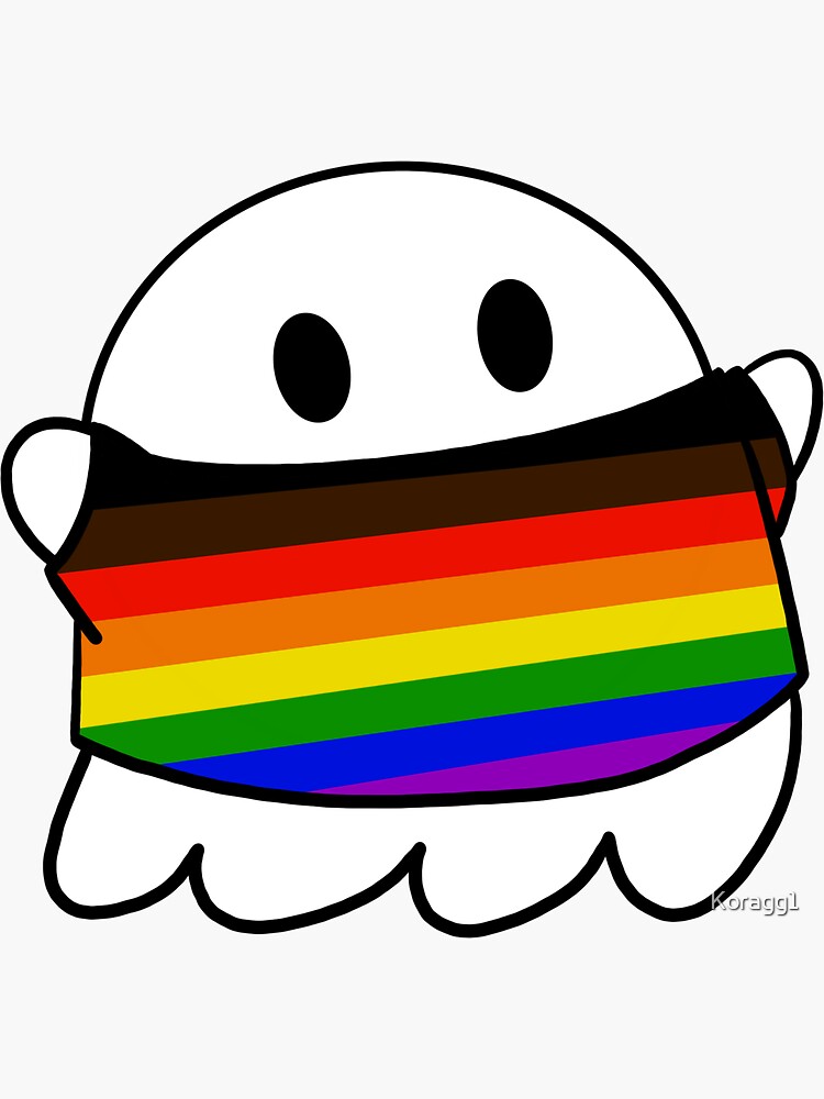 "Gay Pride Ghost" Sticker by Koragg1 | Redbubble
