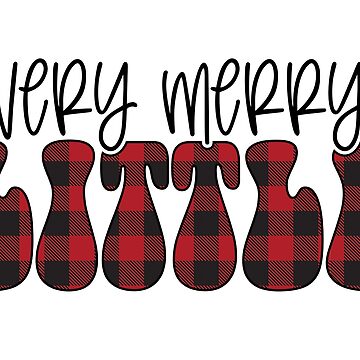 "Very Merry Family Matching Little Baby Kids Christmas Plaid Tartan ...
