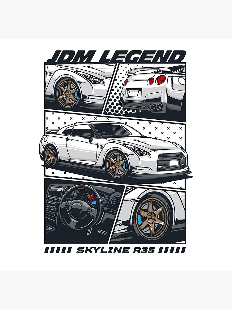 "Skyline R35 Manga" Poster for Sale by duniafantasi | Redbubble