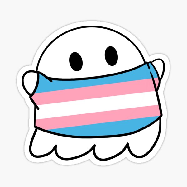 "Transgender Pride Ghost" Sticker for Sale by Koragg1 | Redbubble