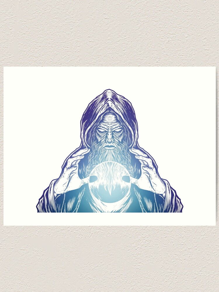 "Ponder The Orb - Blue Wizard Meme" Art Print for Sale by CryptidArt ...