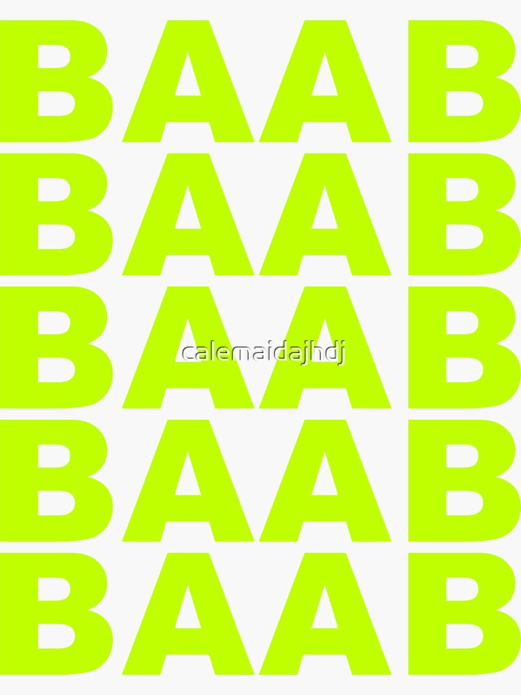 "ababab alphabet" Sticker for Sale by calemaidajhdj | Redbubble