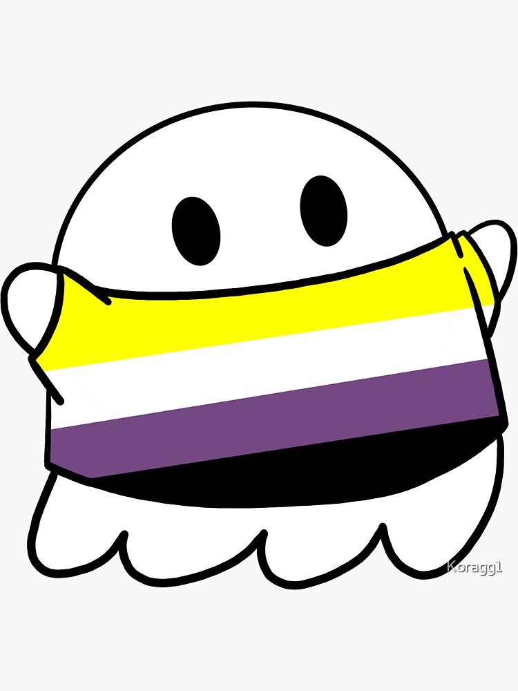 "Nonbinary Pride Ghost" Sticker by Koragg1 | Redbubble