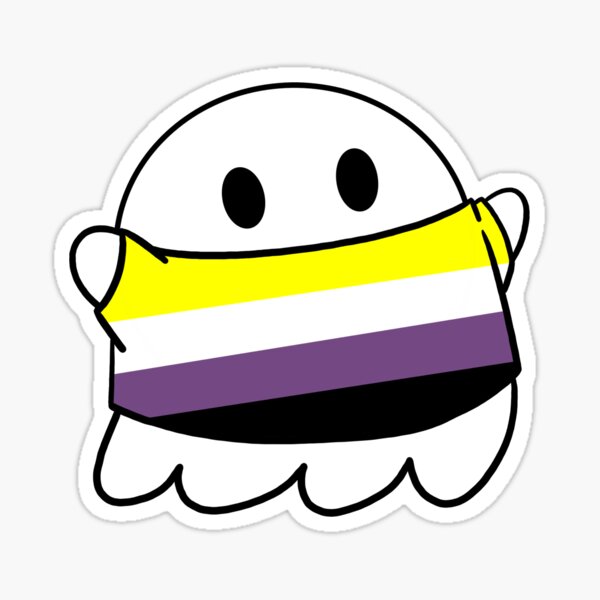 "Nonbinary Pride Ghost" Sticker for Sale by Koragg1 | Redbubble