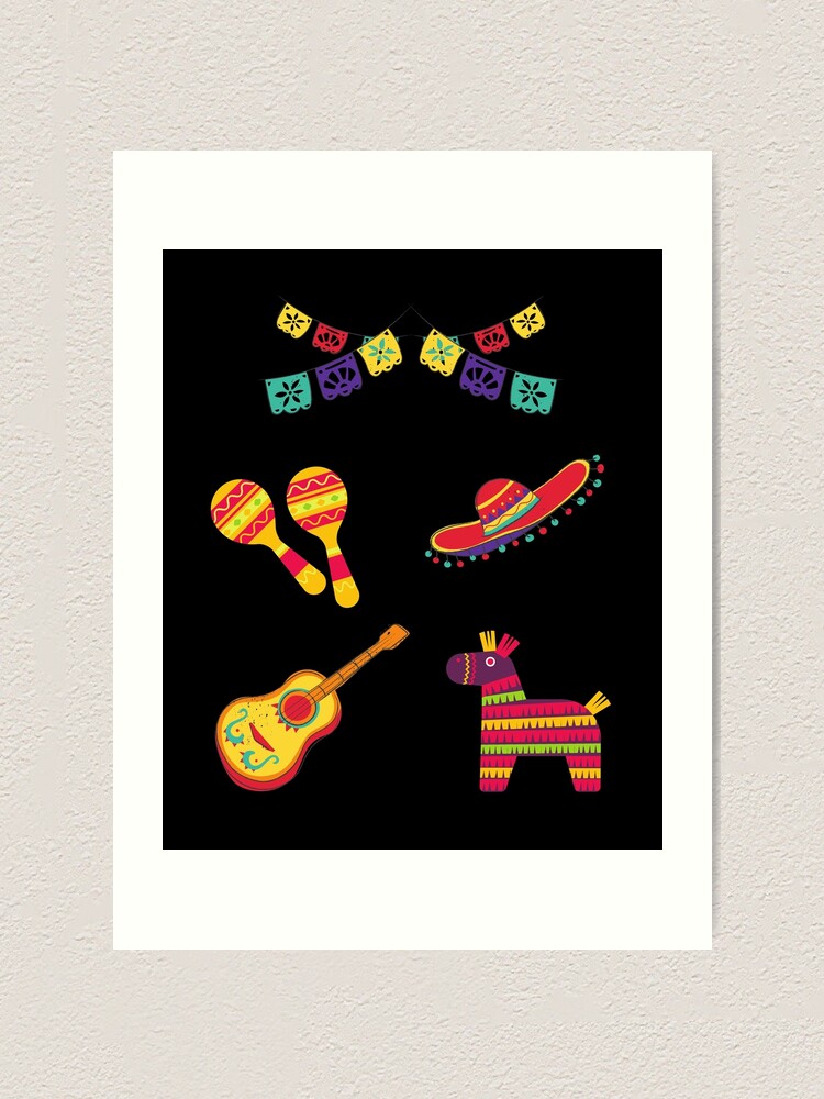 "Pinata Guitar Maracas Sombrero Banner Sticker Pack - by Boo-da-chay ...