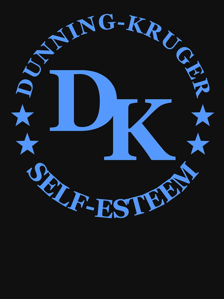 "Dunning-Kruger effect self-esteem label" Essential T-Shirt for Sale by ...