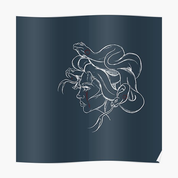 "Medusa Head 2 - Side Profile" Poster for Sale by SkylaFray | Redbubble