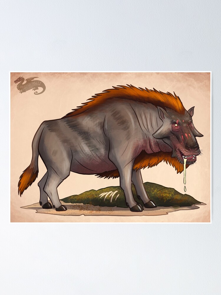 "Daeodon, the Terminator Pig" Poster for Sale by DevinQuigleyArt ...