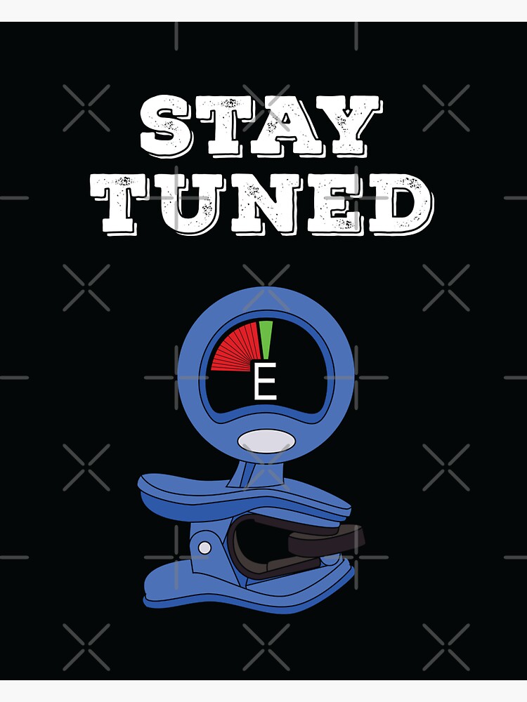 "Stay Tuned Blue Clip-On Tuner" Sticker for Sale by nightsworthy ...