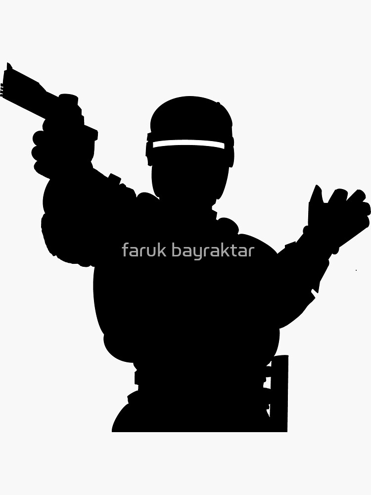 "Robocop silhouette" Sticker by faruken | Redbubble