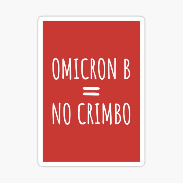 "No Crimbo" Sticker for Sale by CoolYule | Redbubble