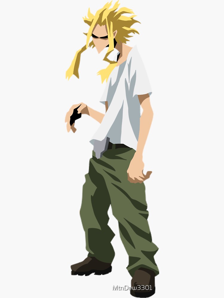 "All Might - Skinny - Toshinori Yagi" Sticker for Sale by MtnDew3301 ...