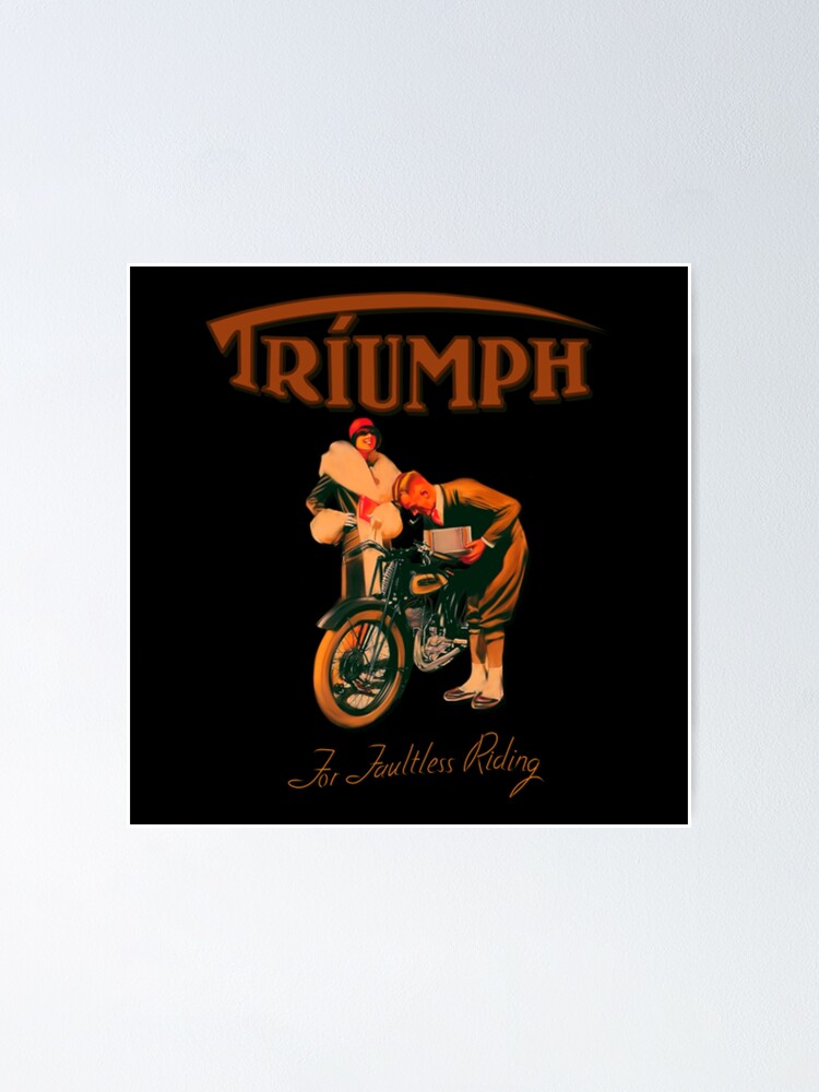 "Vintage_Triumph_Motorcycle_Poster_" Poster for Sale by Yvoncortot ...