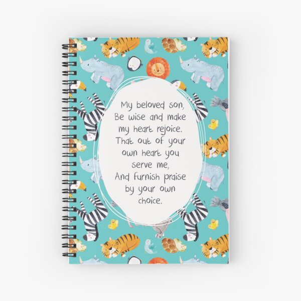 ""Be Wise, My Son"" Spiral Notebook for Sale by JenielsonDesign | Redbubble