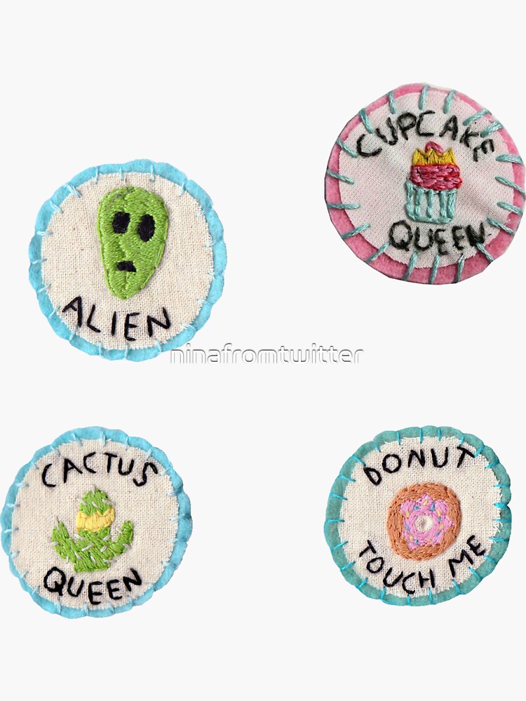 "patches sticker pack" Sticker for Sale by ninafromtwitter | Redbubble