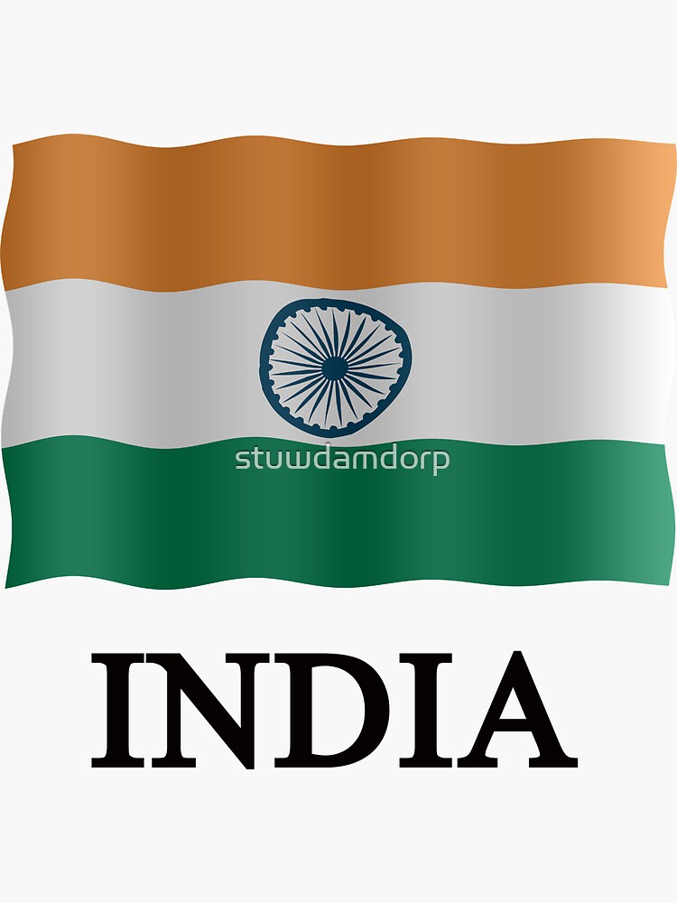 "Indian flag" Sticker for Sale by stuwdamdorp | Redbubble