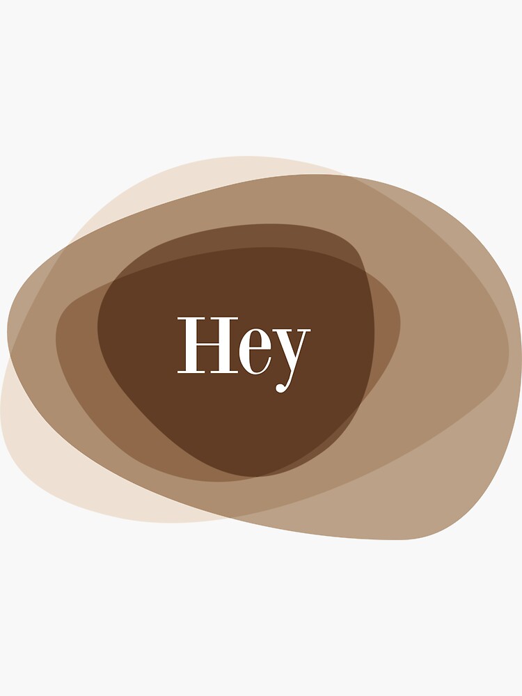 "Hey" Sticker for Sale by jinoart | Redbubble